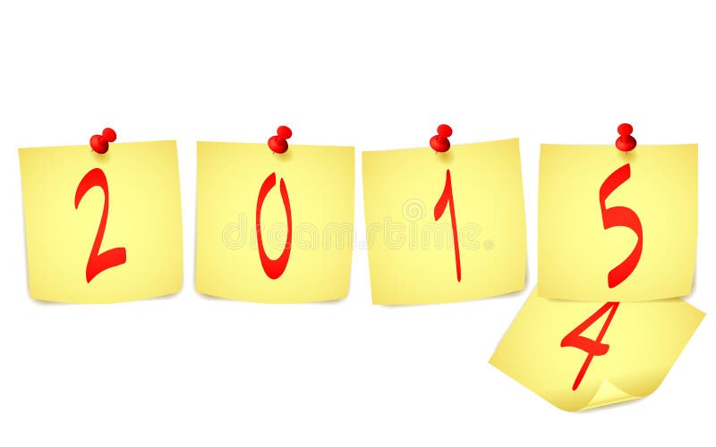 New Year paper note. stock vector. Illustration of information - 47195030