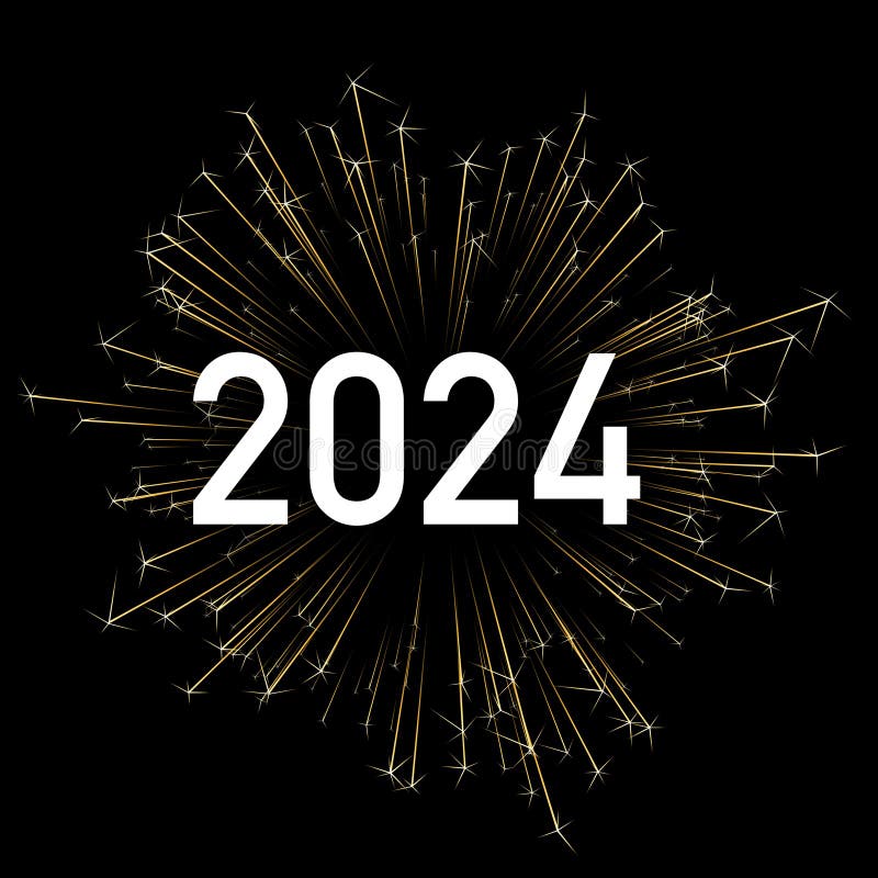 New Year 2024 Paper Numbers for Calendar on Background Made of ...