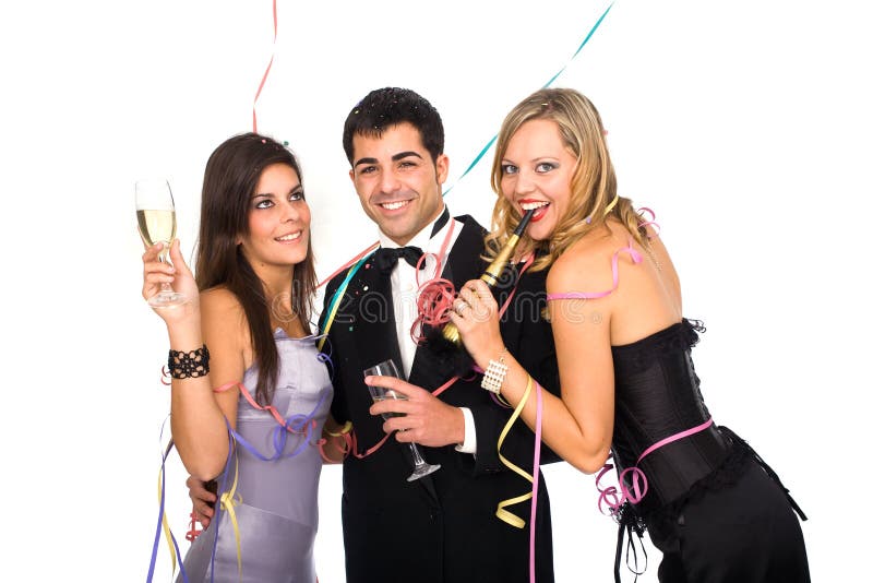 New year party stock image. Image of party, white, drunk - 7453229