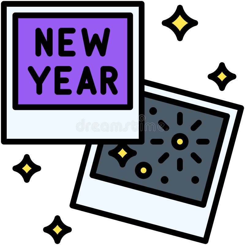 New Year Photo Icon, New Year Realated Vector Stock Vector ...