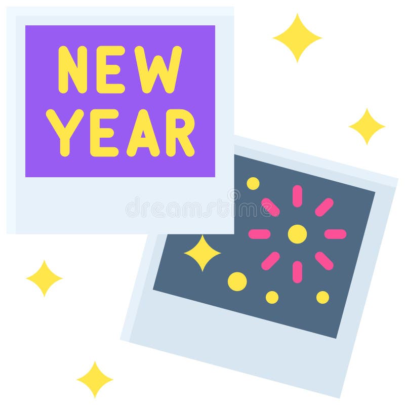 New Year Photo Icon, New Year Realated Vector Stock Vector ...