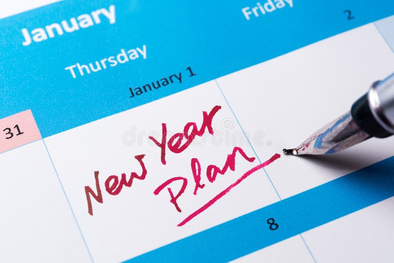 New year plan stock image. Image of script, word, date - 54974665