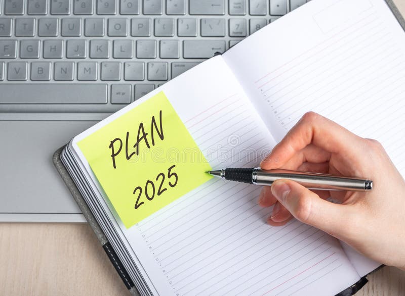 2025 New Year Planning and Future Resolutions, Writing in Notebook ...