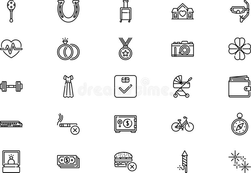 New Year Proposals Icons Collection is a Vector Illustration with ...