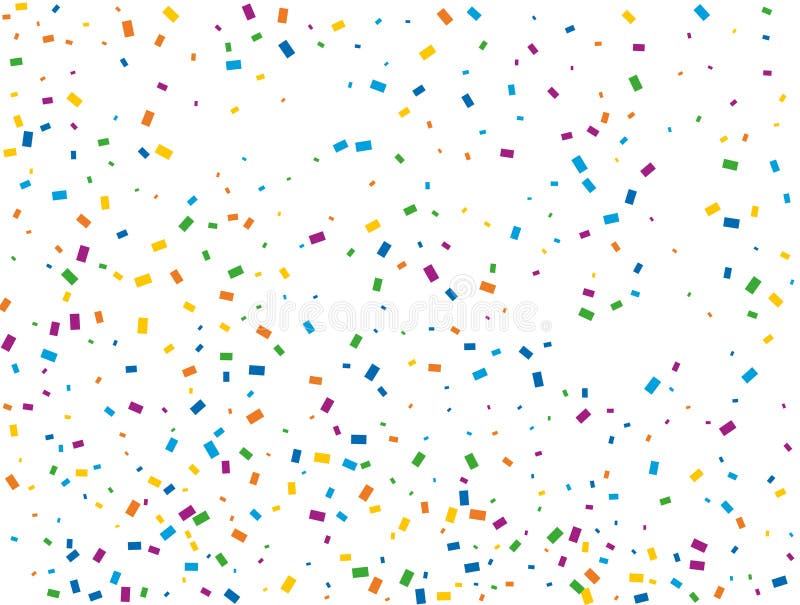 New Year Rectangular Confetti. Light Rainbow Glitter Confetti ...