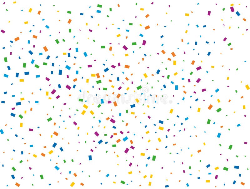 New Year Rectangular Confetti. Light Rainbow Glitter Confetti ...