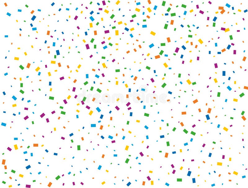 New Year Rectangular Confetti. Light Rainbow Glitter Confetti ...