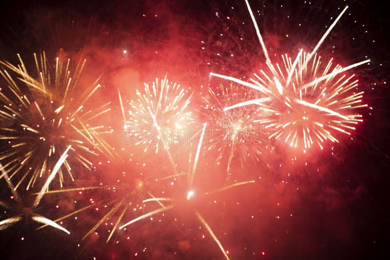 New year red fireworks stock photo. Image of celebrate - 263354516