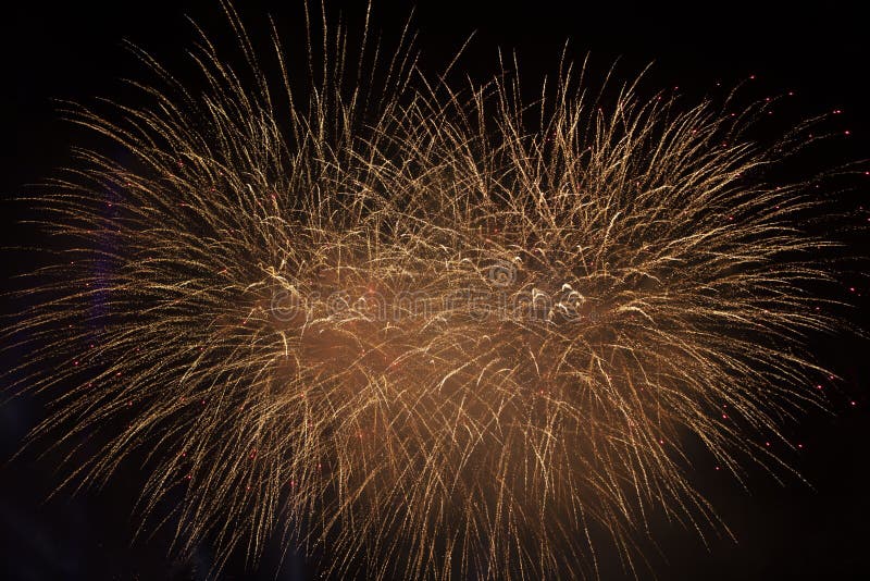 New year red fireworks stock image. Image of orange - 263354575