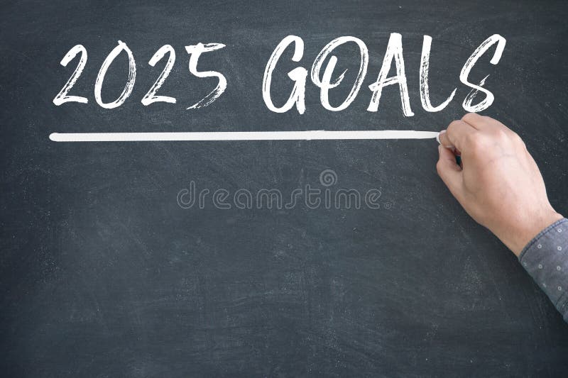 2025 New Year Resolution Check List on Blackboard Stock Photo - Image ...
