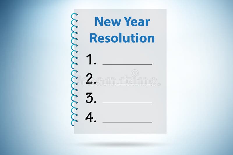 New Year Resolution Concept with Blank List Stock Image - Image of idea ...