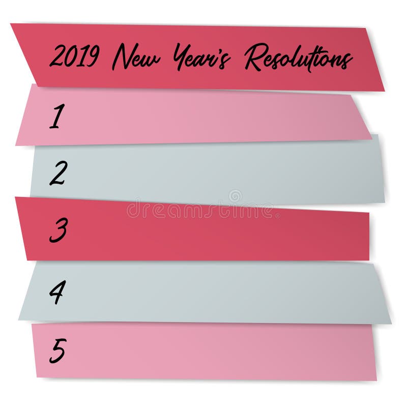 New Year Resolution List Template Stock Illustrations – 124 New Year ...