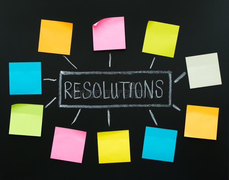 Resolutions stock image. Image of written, notebook, intentions - 1203795