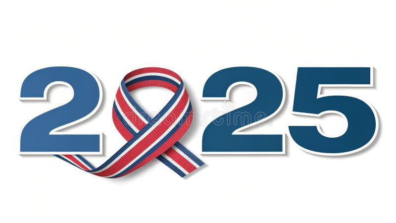 New Year 2025 Ribbon Design Hope New Beginnings Celebration Future ...
