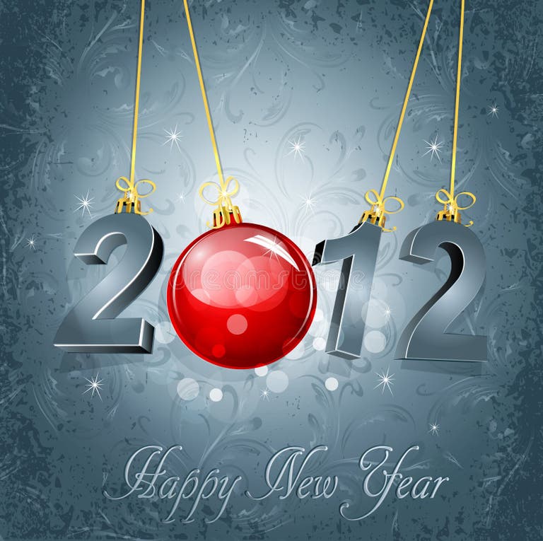 New Year S Background with the Numbers 2012 Stock Vector - Illustration ...