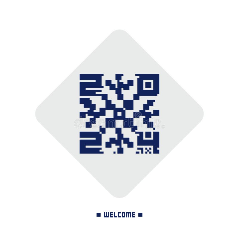 New Year S Card with a Stylized Pixel Snowflake. Link To the Transition ...