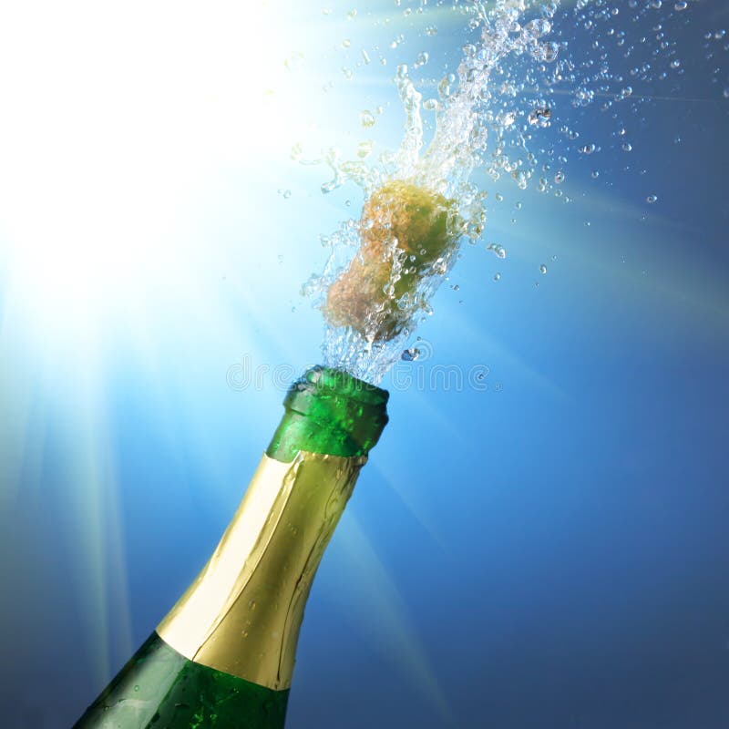 New Year s Champagne stock photo. Image of gold, motion - 7082258