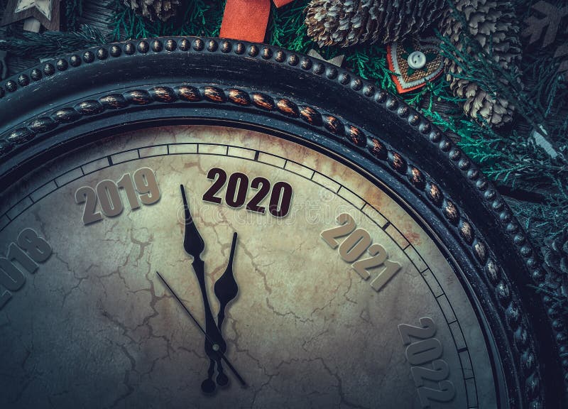 On the New Year`s Clock 2020. Stock Image - Image of 2020, clock: 160735929