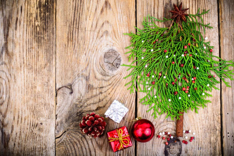 New Year`s Concept. Spruce Tree Stock Photo - Image of joinery ...