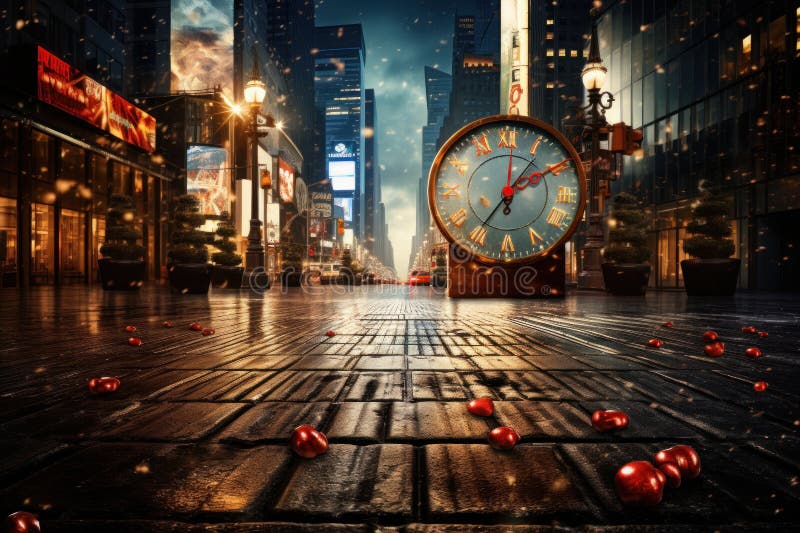 New Year S Eve Countdown. Generative AI Stock Illustration ...