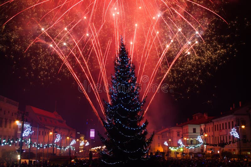 New Year s Eve fireworks stock image. Image of lights - 60978327