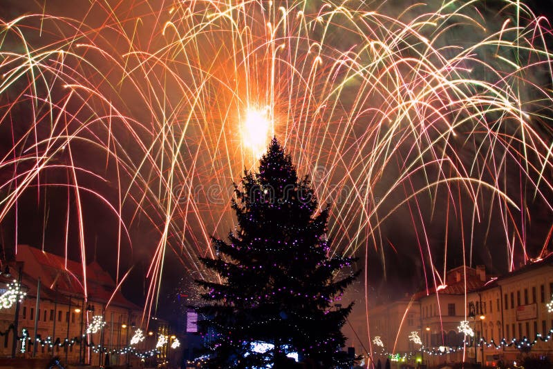 New Year s Eve fireworks editorial stock photo. Image of night - 65570118