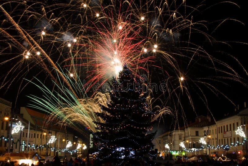 New Year s Eve fireworks editorial image. Image of lights - 65570155