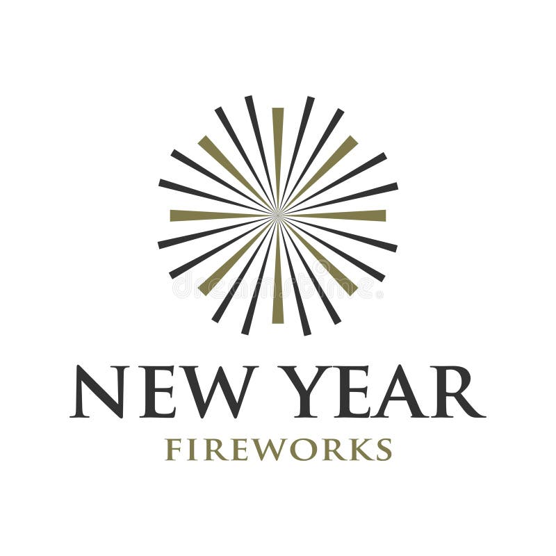 New Year S Fireworks or Firecrackers Logo Design Stock Vector ...