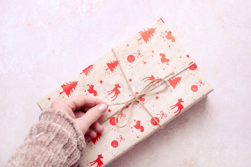 Gift in hand stock image. Image of birthday, festive - 190919275