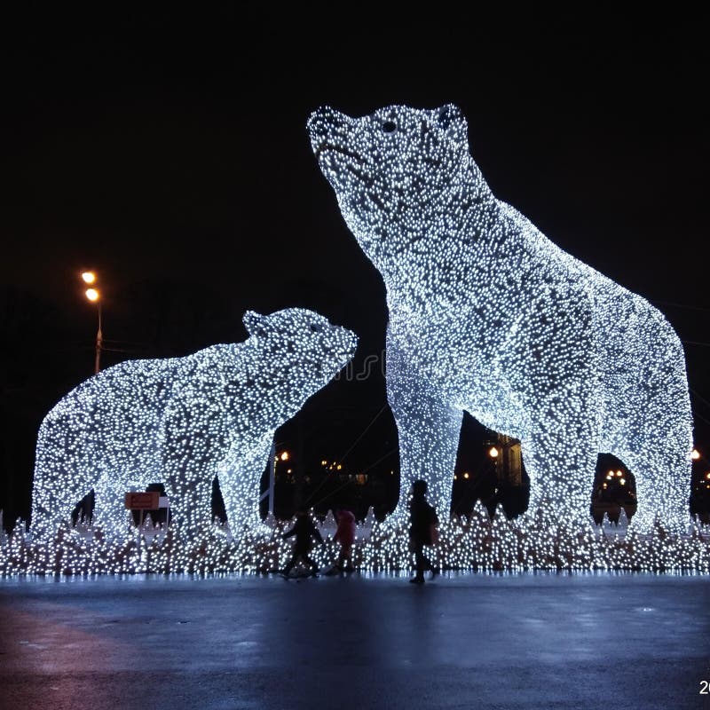 New Year& X27;s Installation in Moscow Stock Photo - Image of ...