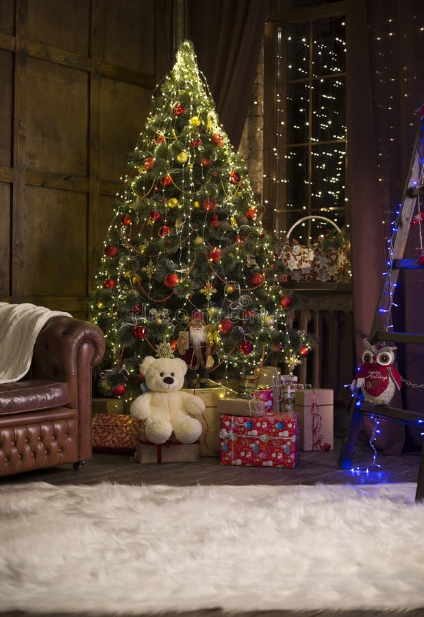 New Year`s interior stock photo. Image of sofa, style - 105397700