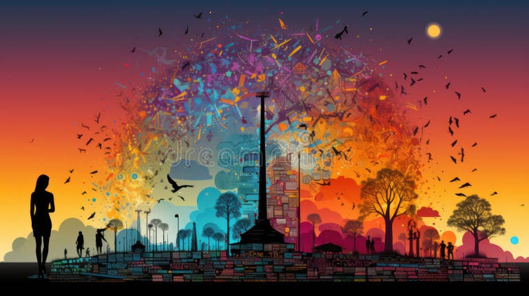 New Year S Resolutions in Color. Created with Generative AI Stock ...