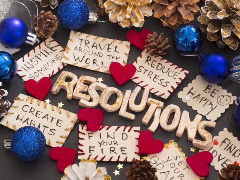 New Year`s Resolutions Concept Stock Image - Image of january, holiday ...