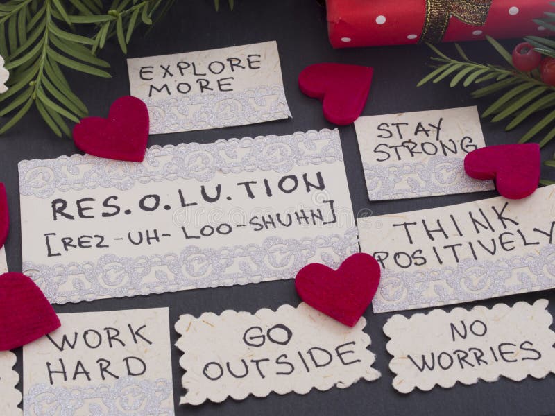 New Year`s Resolutions Concept Stock Image - Image of celebration ...