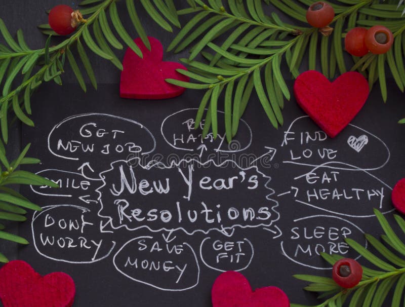 New Year`s Resolutions Concept Stock Photo - Image of happy, decoration ...