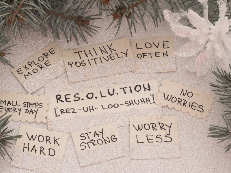 New Year`s Resolutions Concept Stock Image - Image of determination ...