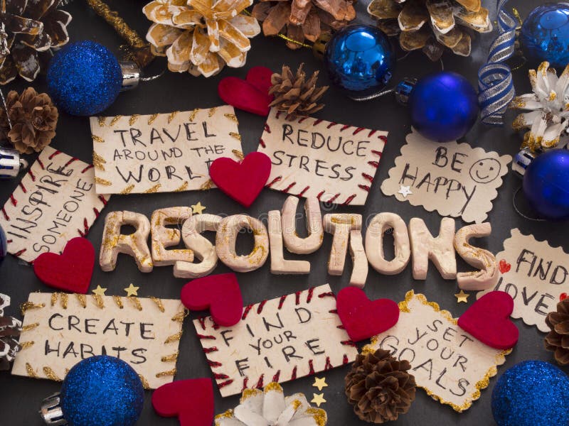 New Year`s Resolutions Concept Stock Photo - Image of celebration, card ...