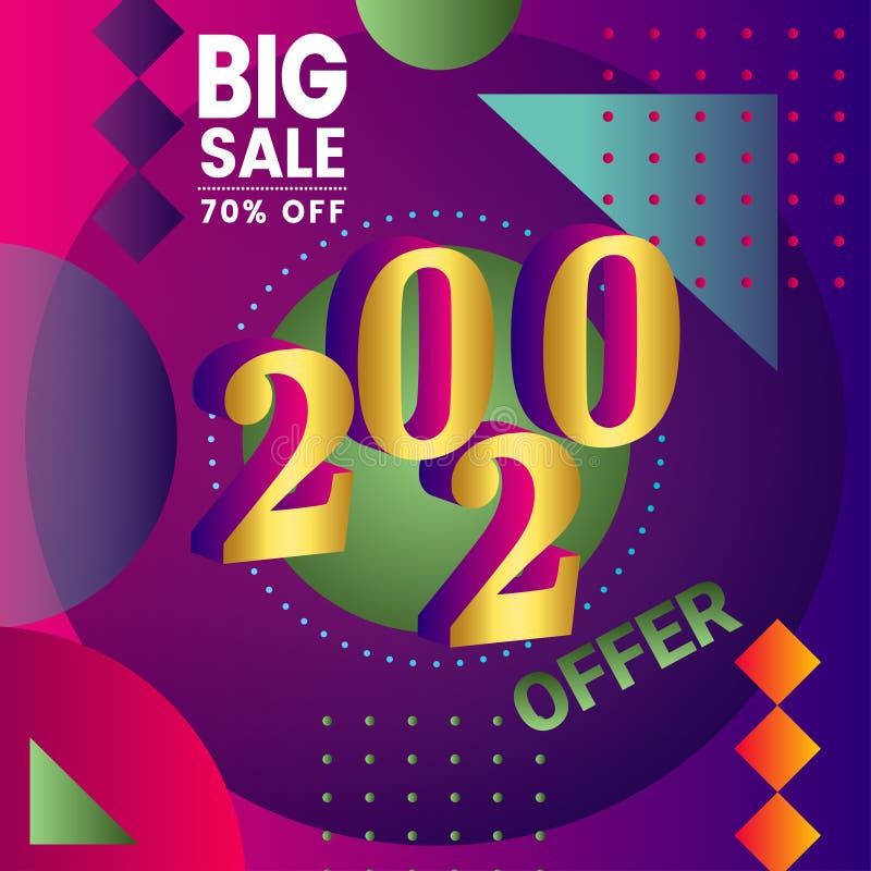 New year sale offer design stock vector. Illustration of 2020 - 166091203