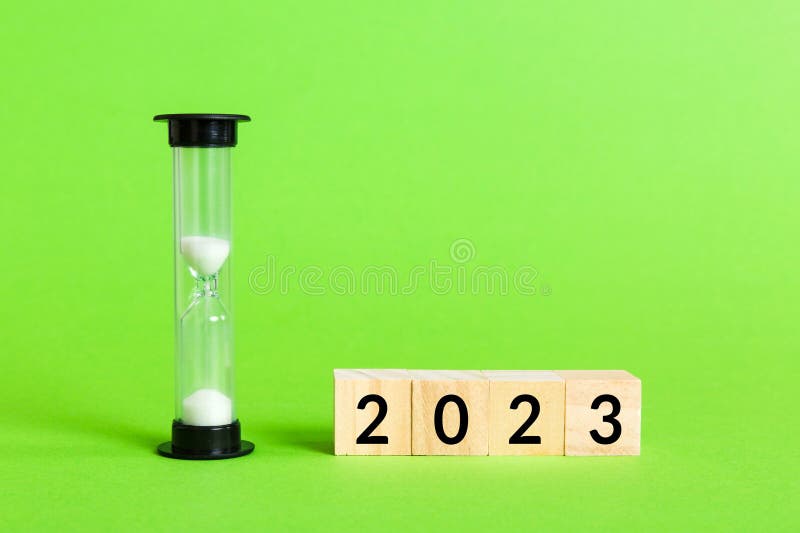 New Year 2023 Sand Timer. Resolution, Time, Plan, Goal, Motivation ...