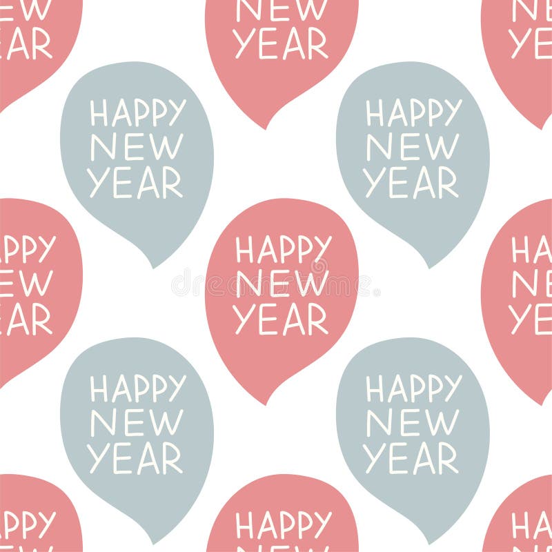 New Year Seamless Pattern. Hand Drawn Pattern. New Year Texture for ...