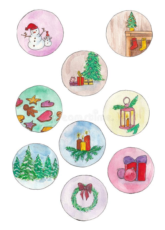 New Year selection circle stock image. Image of brand - 241822889