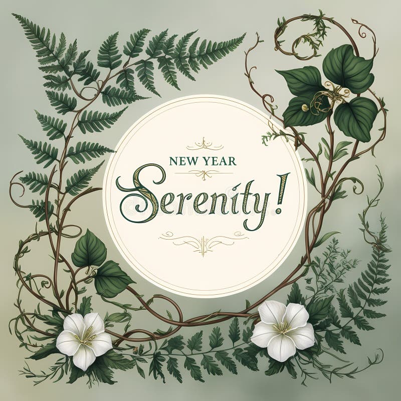 New Year Serenity Elegant and Serene Image . Stock Illustration ...