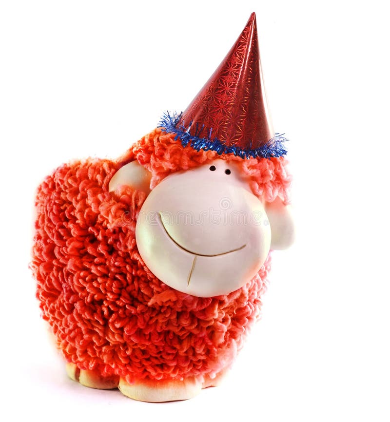 New Year Sheep stock image. Image of poster, gift, cute - 45750029