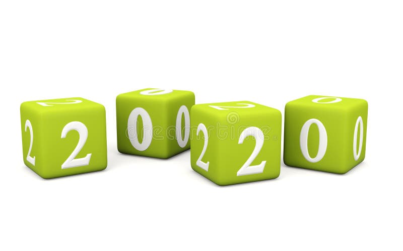 2020 New Year Sign on Bricks Isolated on White Stock Illustration ...