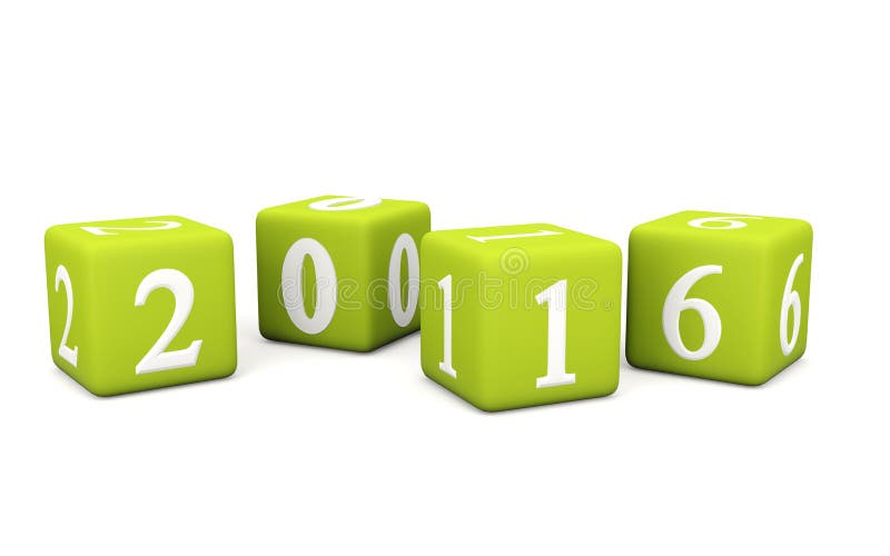 2016 New Year Sign on Bricks Stock Illustration - Illustration of green ...