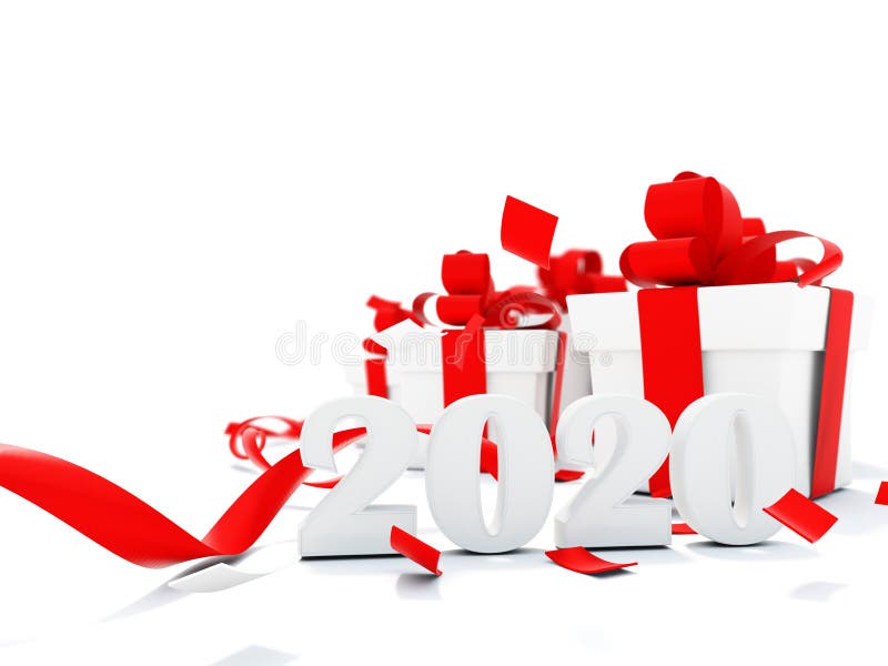 2020 New Year Symbol on a Road Sign Stock Illustration - Illustration ...