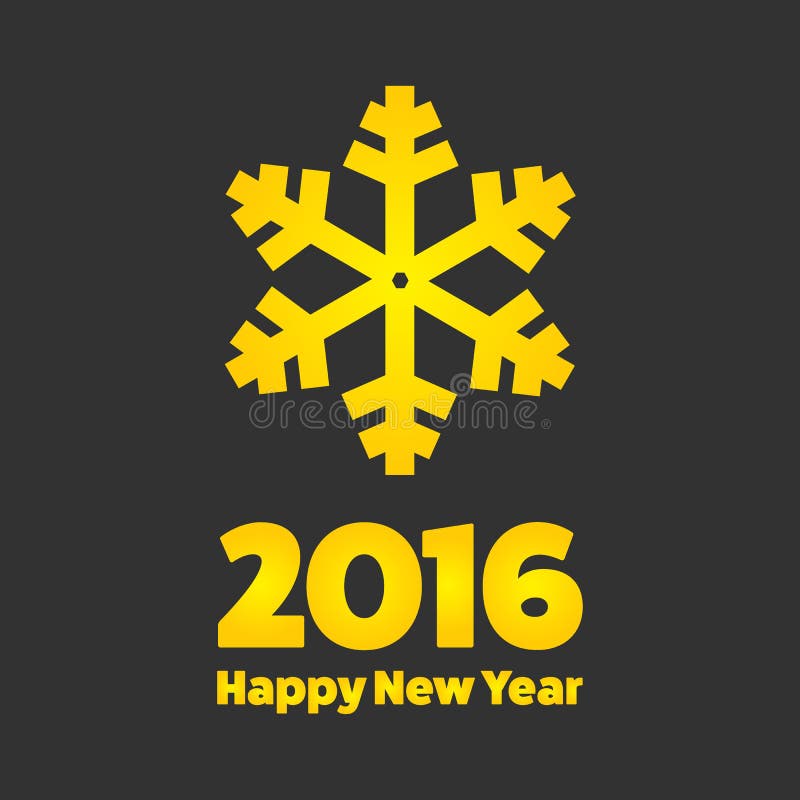 New Year 2016 sign stock vector. Illustration of snowflake - 63291849