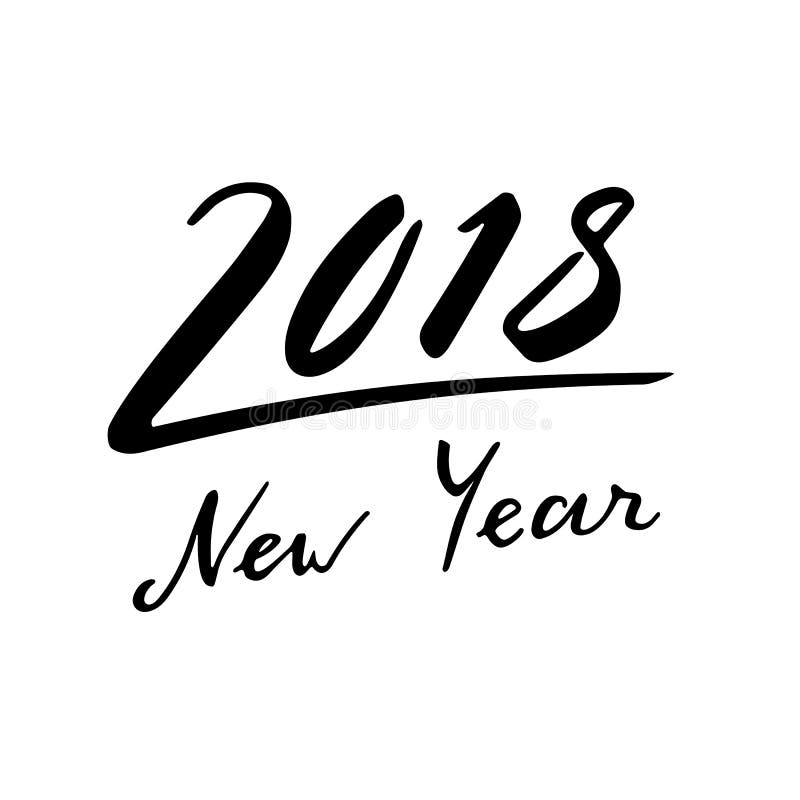 2018 New Year Sign. Vector New Year Illustration. Stock Vector ...