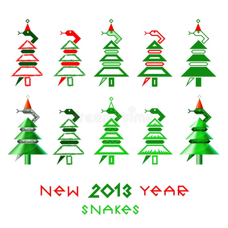 New year snakes stock vector. Illustration of festal - 28184424