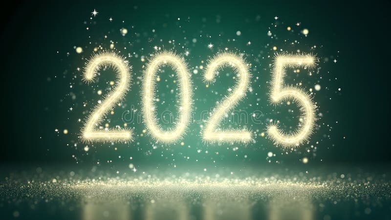 2025 New Year Sparkles. Concept of Celebration, Hope, and Future Stock ...